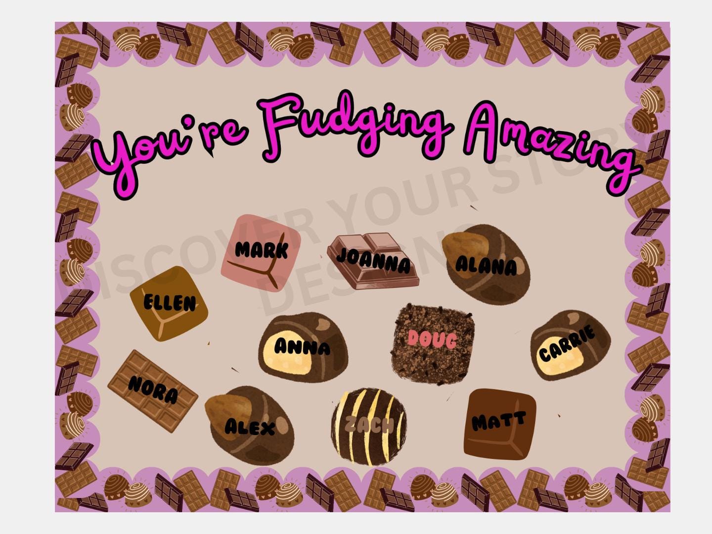 Chocolate Box Bulletin Board Bundle | Sweet Temptations Class Decor ...