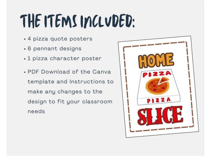 Pizza Party Posters and Pennants Classroom Decor Teacher Resources ...