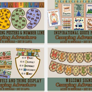 Camping Adventure Classroom Decor Bundle | Camping Nature Outdoor Theme ...