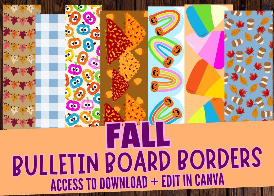 Fall Bulletin Board Borders | 2 Inch Borders | 3 Inch Borders ...