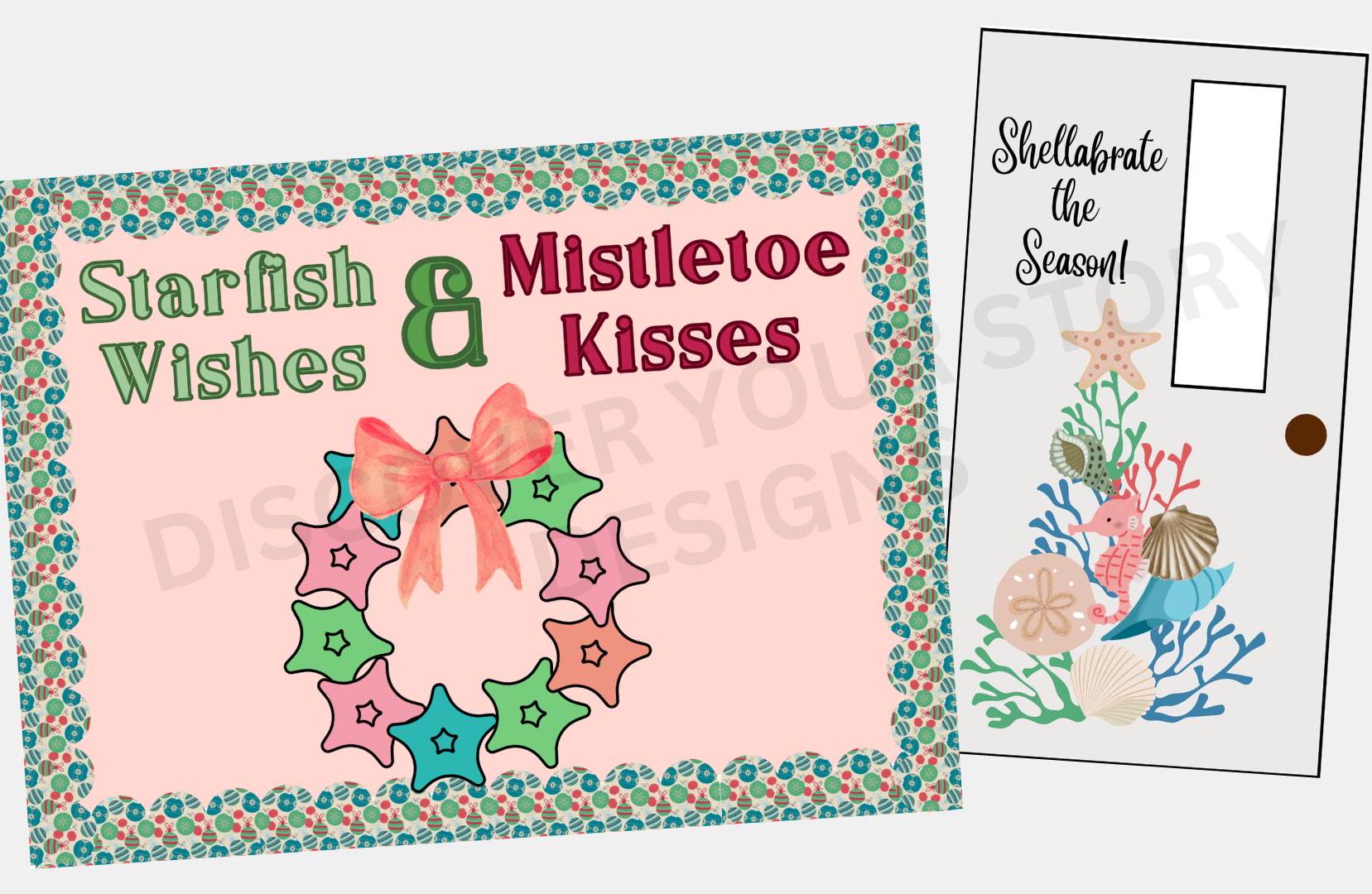 Jingle Shells Bulletin Board White Christmas Classroom Decor Teacher ...
