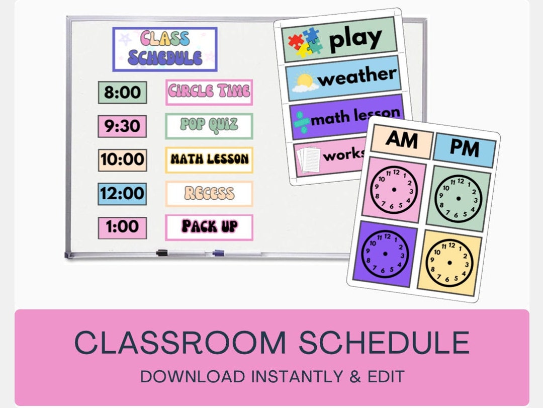 Classroom Schedule - Space Explorer | Classroom Decor | Teacher ...