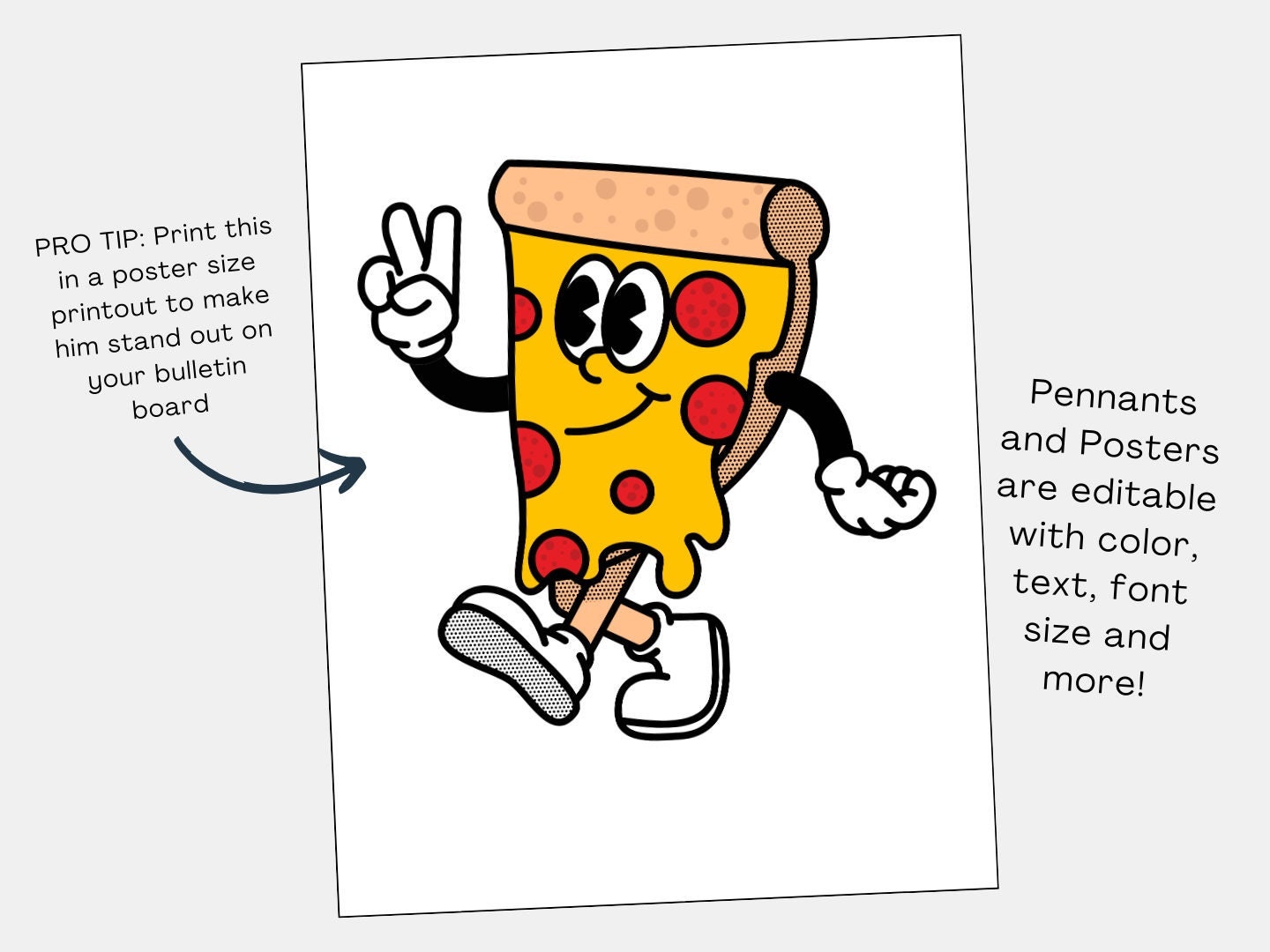 Pizza Party Posters and Pennants Classroom Decor Teacher Resources ...