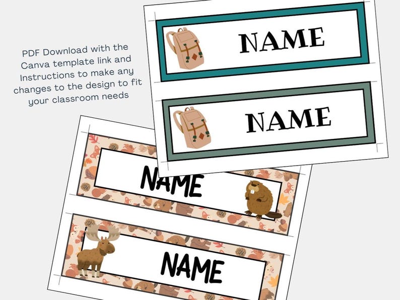 Nameplates | Camping Adventure Classroom Decor | Camping Nature Outdoor ...
