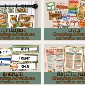 Camping Adventure Classroom Decor Bundle | Camping Nature Outdoor Theme ...
