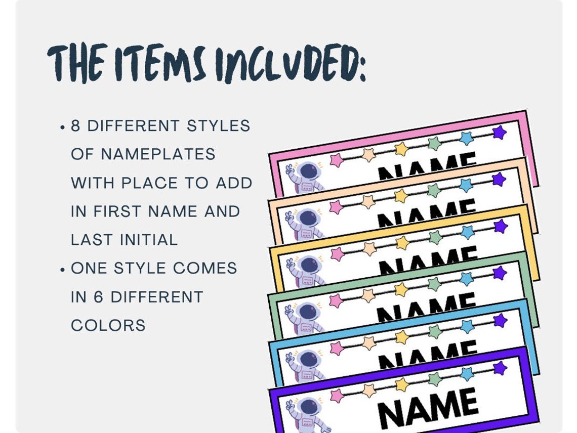 Nameplates - Space Explorer | Classroom Decor | Student Name Display ...
