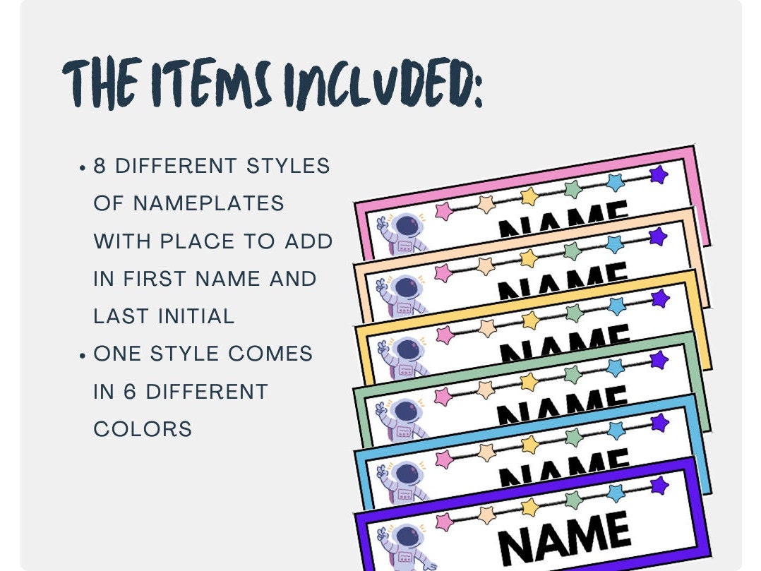 Nameplates - Space Explorer | Classroom Decor | Student Name Display ...