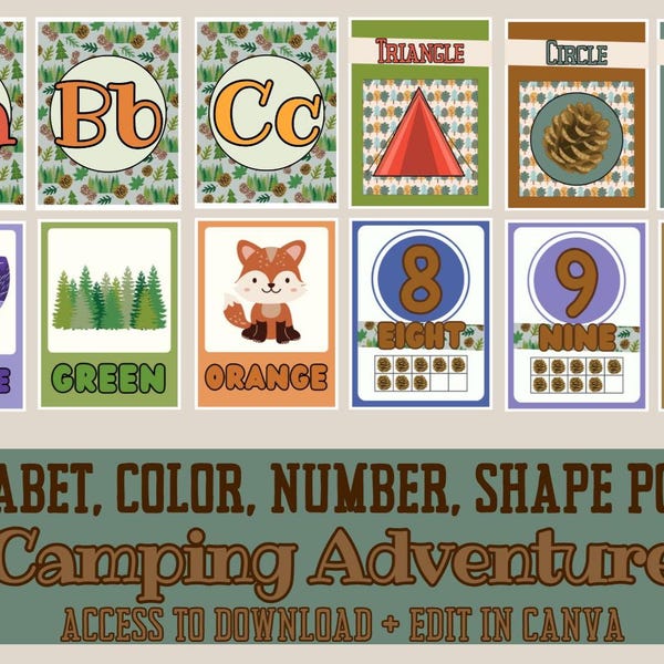 Camping Alphabet - Etsy