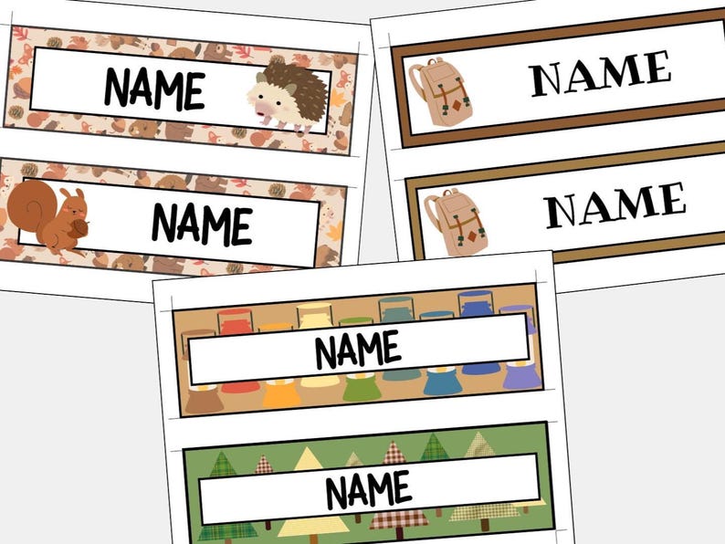Nameplates | Camping Adventure Classroom Decor | Camping Nature Outdoor ...