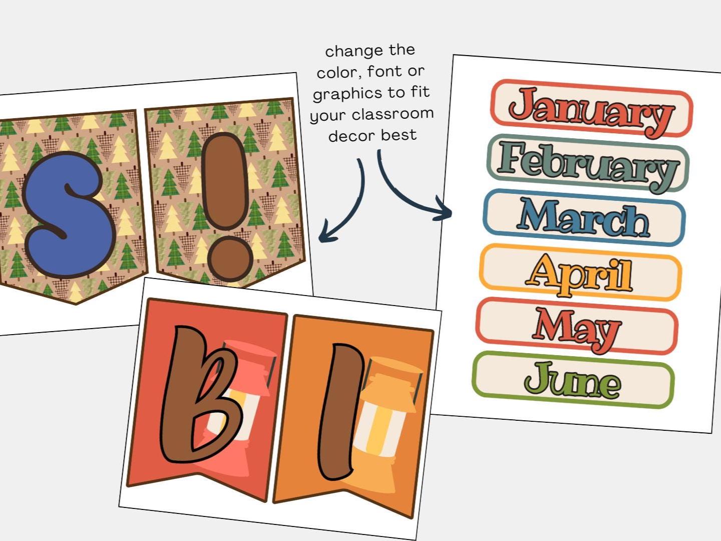 Birthday Board Kits | Camping Adventure Classroom Decor | Camping ...