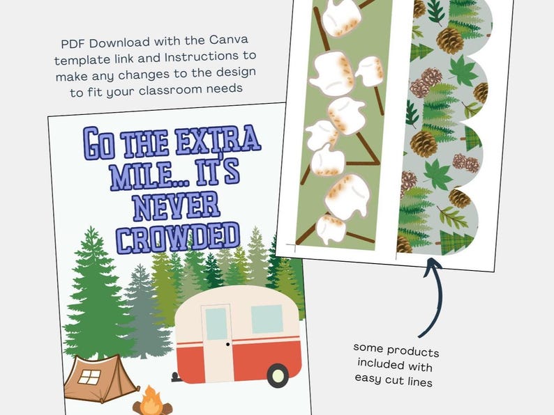 Camping Adventure Classroom Decor Bundle | Camping Nature Outdoor Theme ...