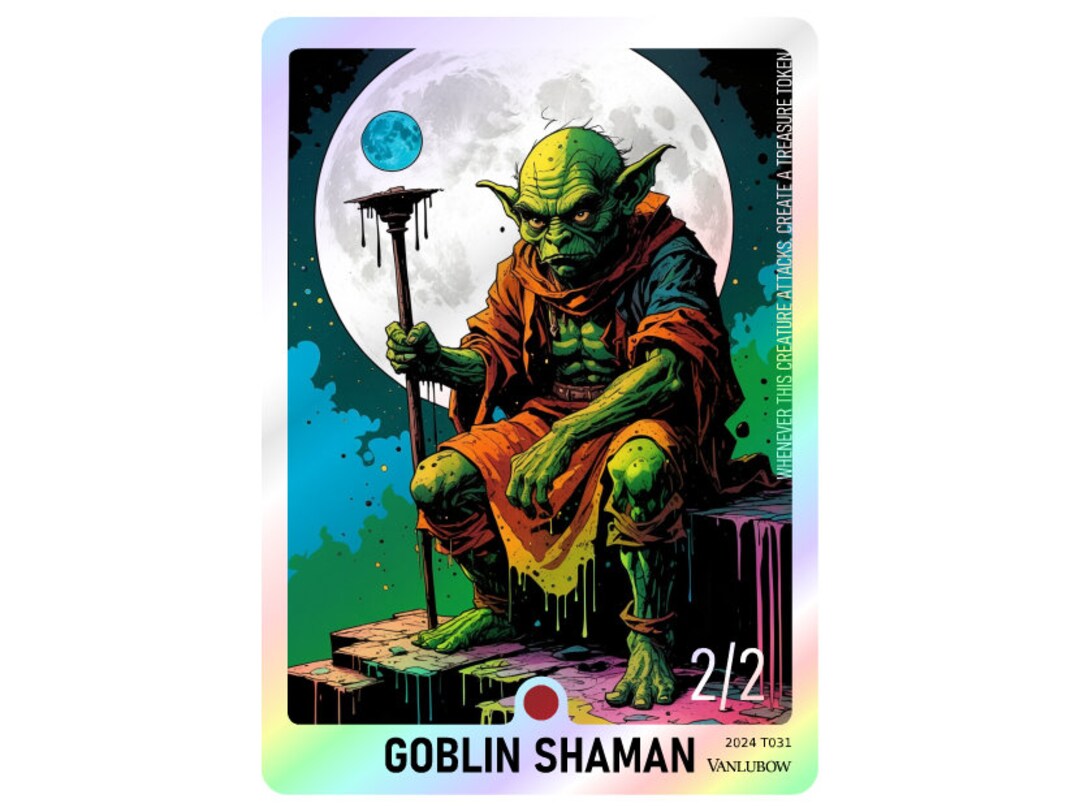 Goblin Shaman (R 2/2) // Clue - Double Foil Token - Etsy