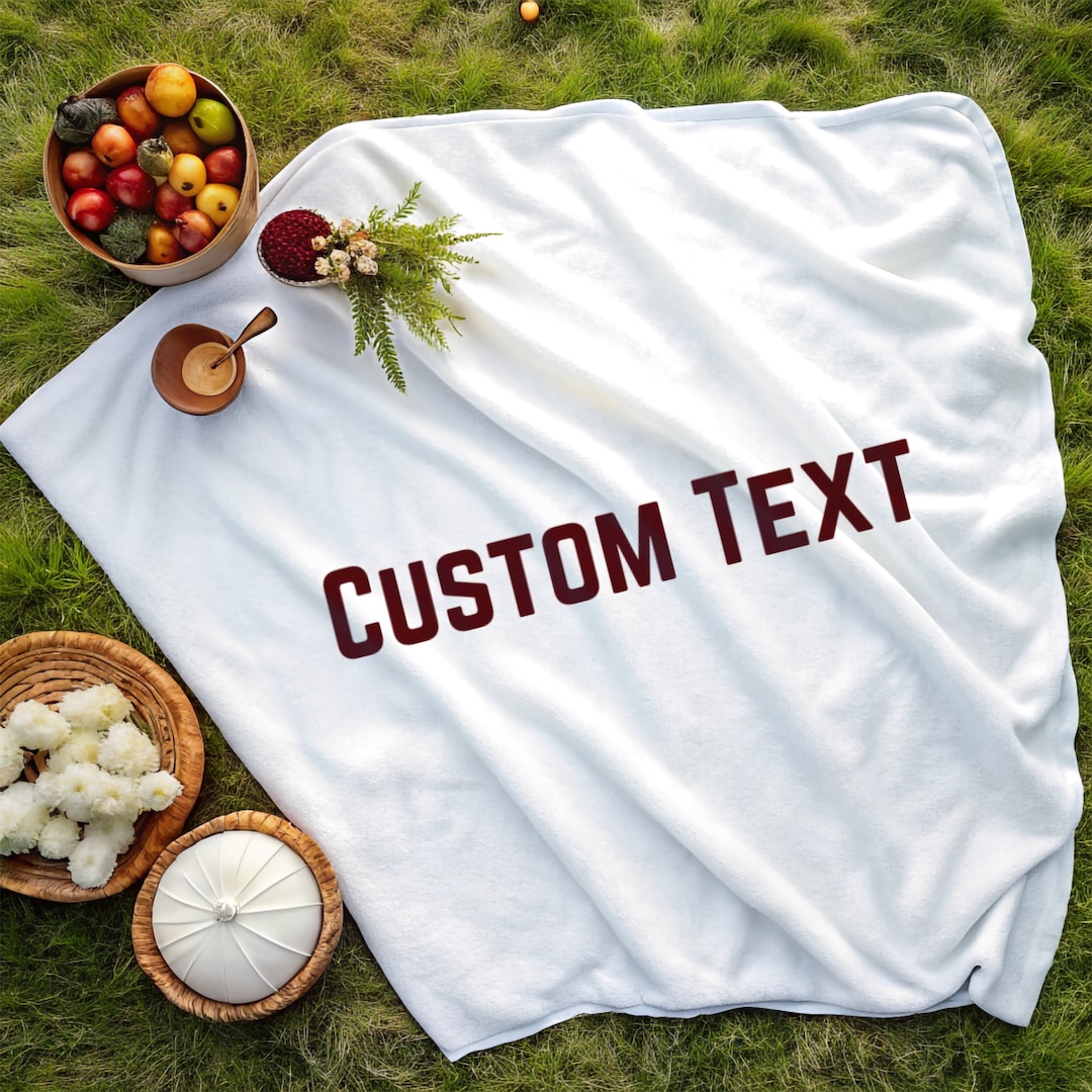 Custom Logo Blanket With Text Photo Logo, Personalized Business Logo ...