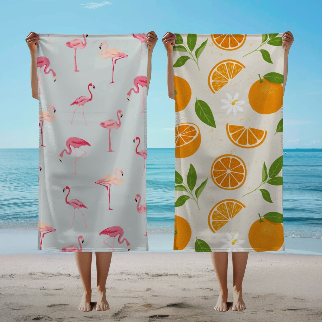 Custom Summer Fruits Beach Towel, Kid's Beach Design Towel, Custom ...