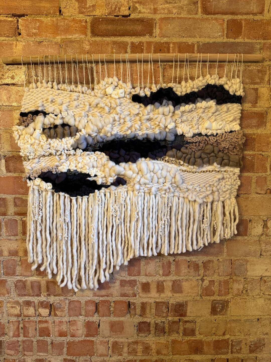 Thistleberry Loves Waves Over Pebbles Woven Weaving Wall Hanging ...