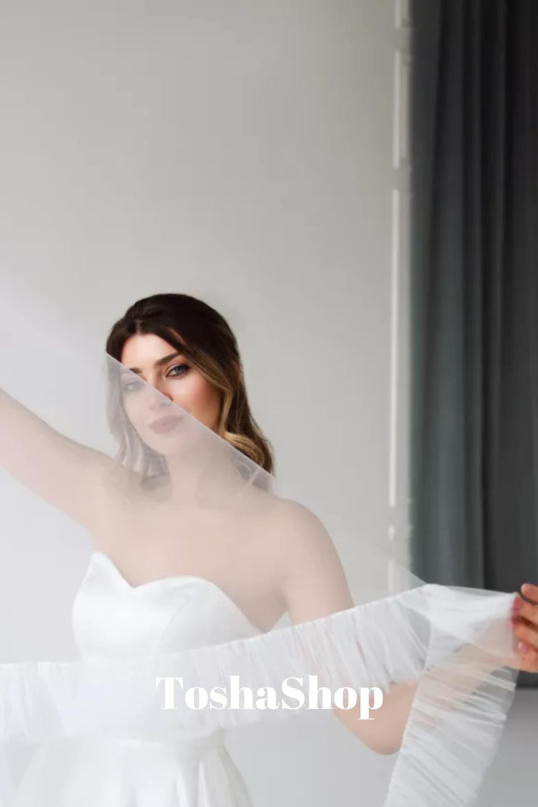 Ruffle Edge Wedding Veil With Comb: Airy Tulle Bridal Veil - Etsy