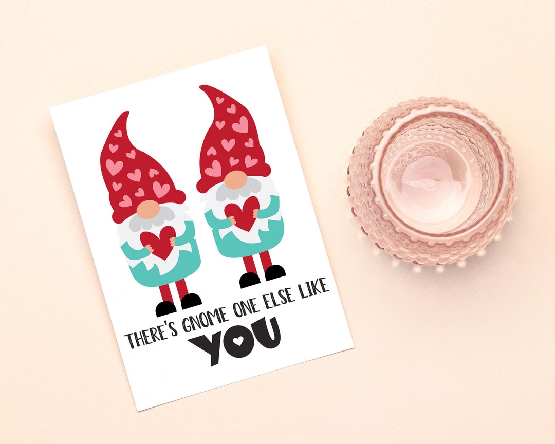There's Gnome One Else Like You Valentine's Day Note - Etsy
