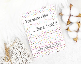 You Were Right Card - Etsy