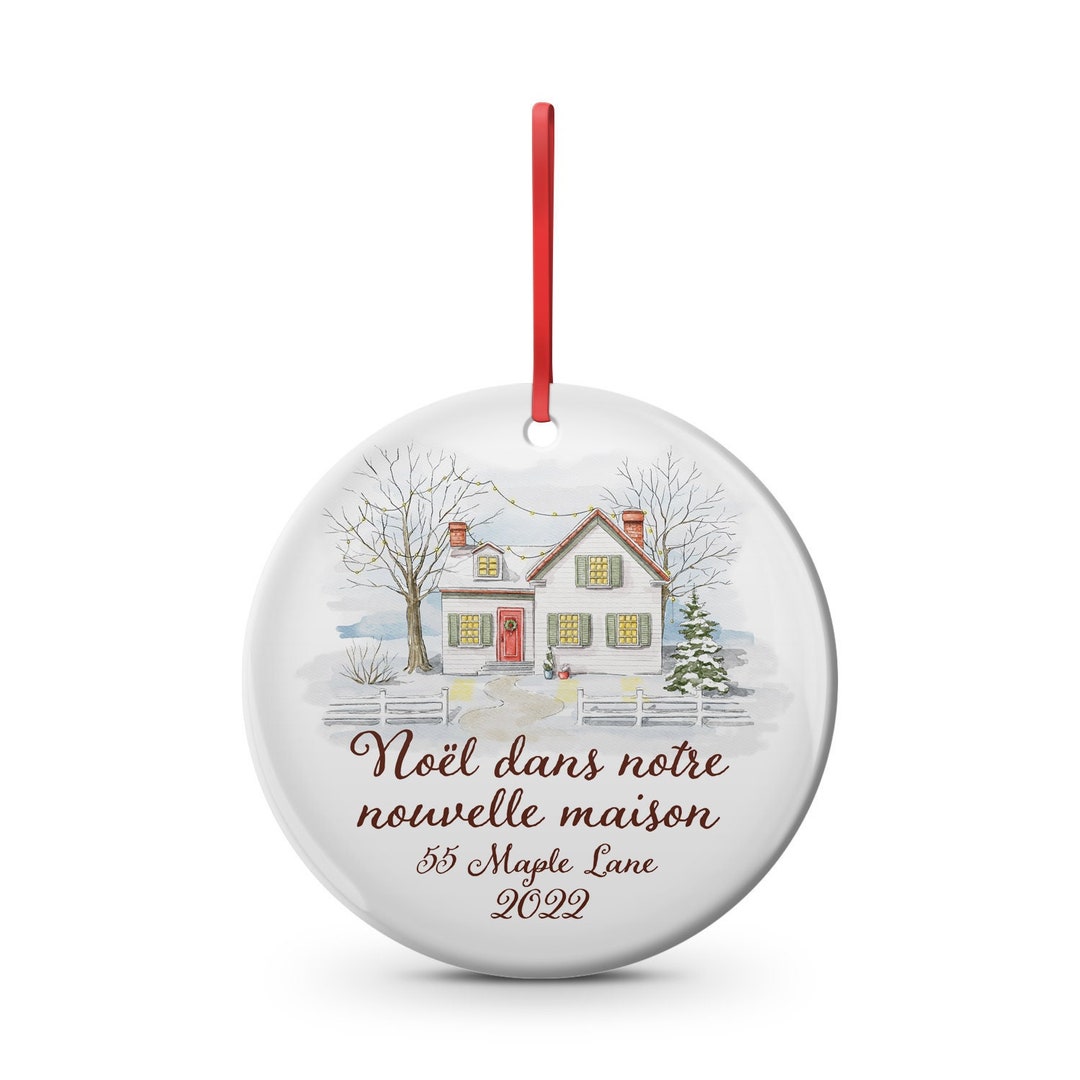 French Christmas in Our New Home Ornament With Address . Family, Best ...
