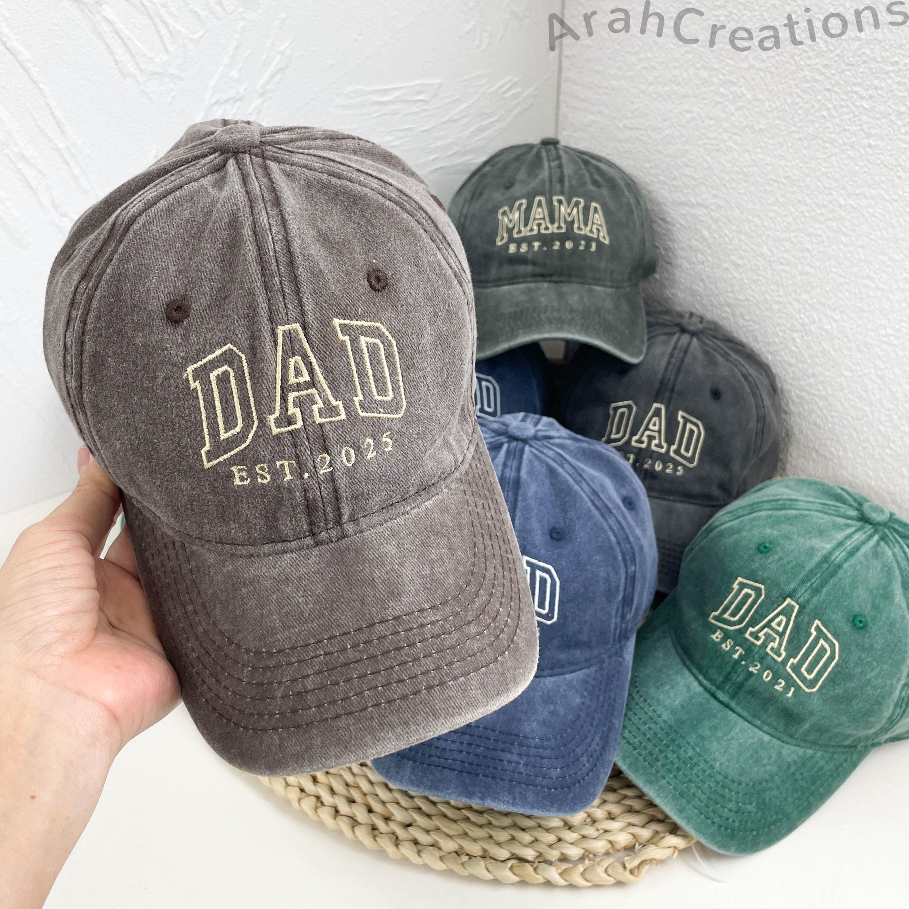 Custom Dad Embroidered Hat | Personalized Grandpa Hat With Est Year ...