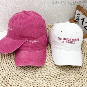Embroidered Bride Squad Hats, Custom Wedding Party Baseball Caps ...