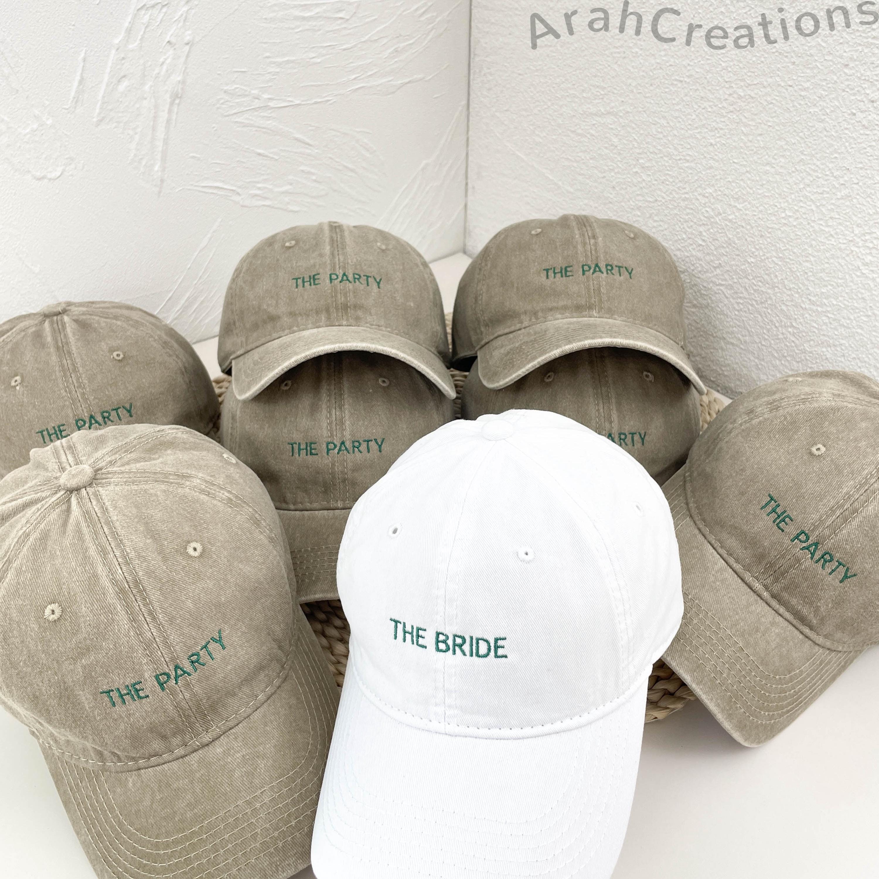 Embroidered Bride Squad Hats, Custom Wedding Party Baseball Caps ...