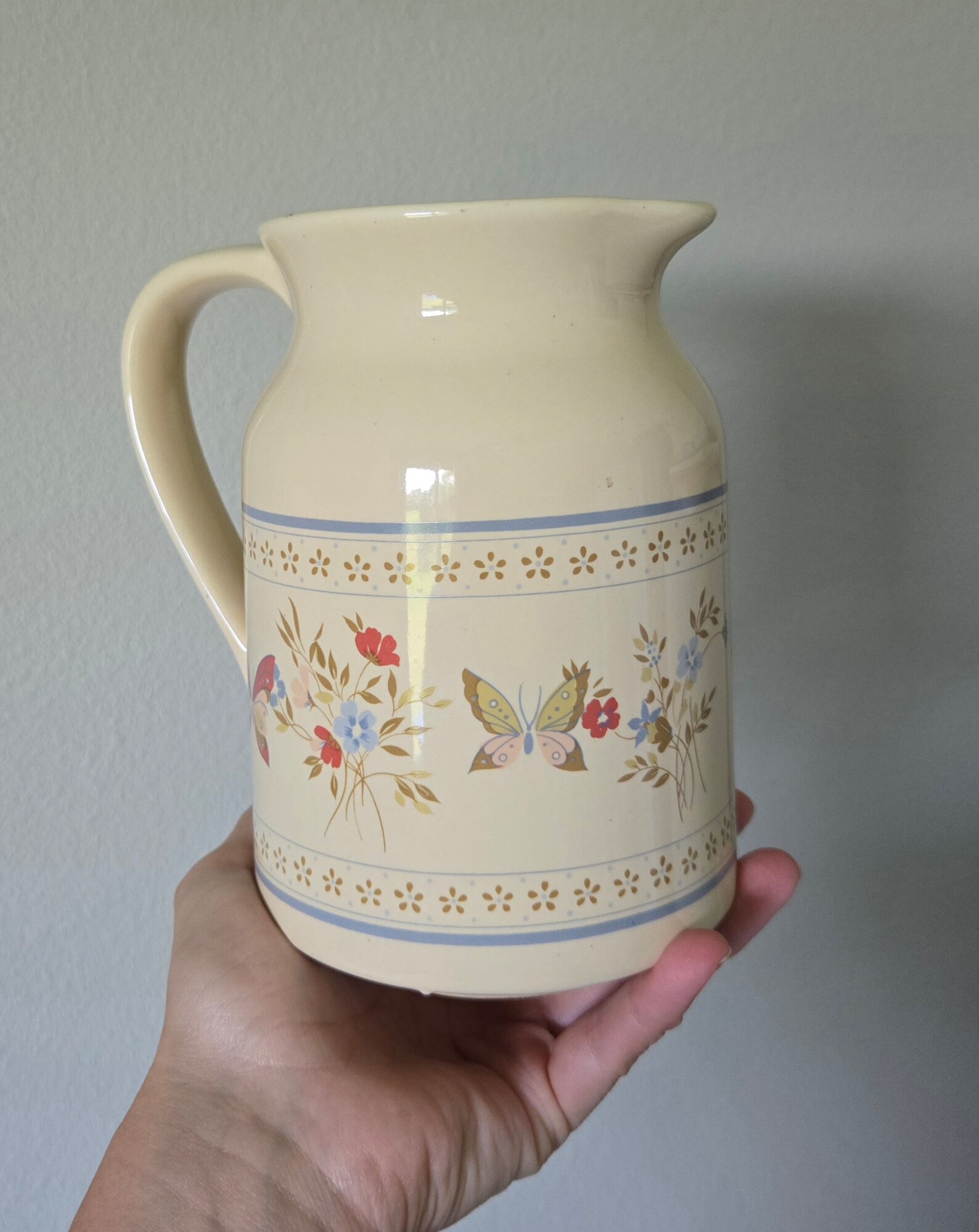 Cottagecore Dream: Vintage Ceramic Pitcher and Matching Cup - Etsy