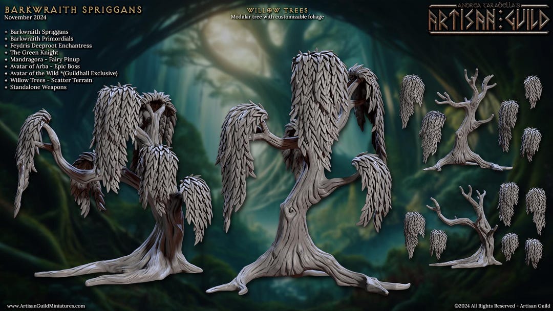 Barkwraith Spriggans: Modular Willow Trees - Etsy