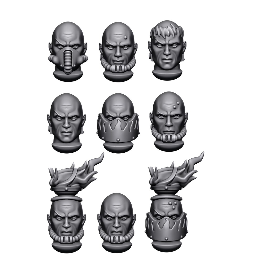 Fire Warriors: Fire Lizards Head Pack - Etsy
