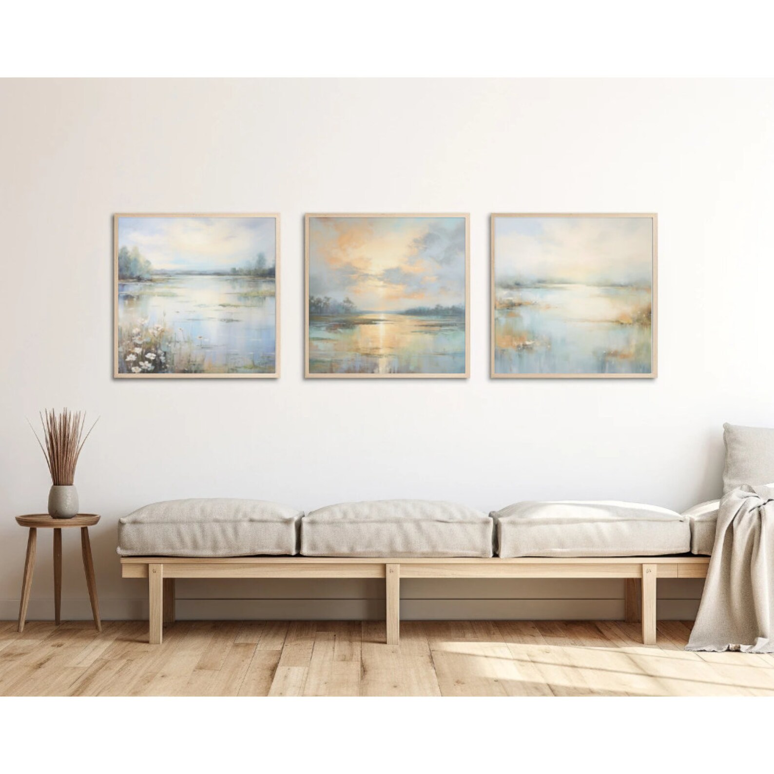 Set of 3 Water Scene Digital Wall Art | Landscape | Home Decor | Wall ...