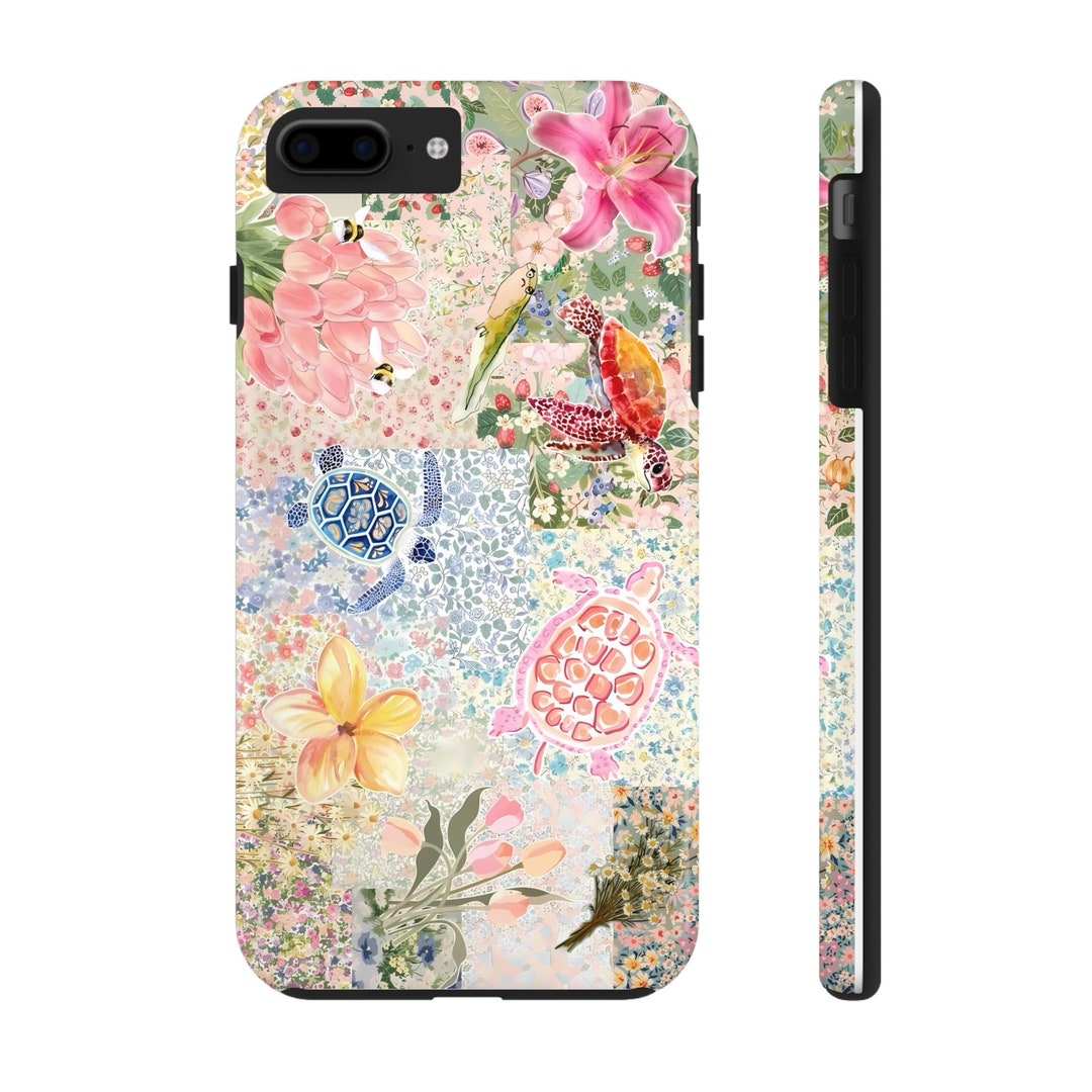 Sea Turtle Collage Phone Case Summer Beachy Pastel Turtles Phone Case ...