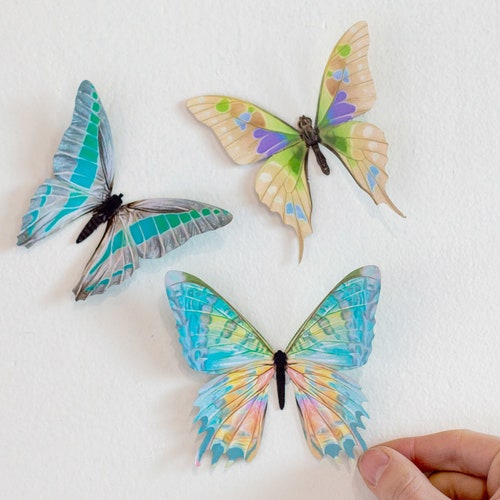 Realistic Paper Butterflies Double-sided Butterfly Paper-cut | Etsy