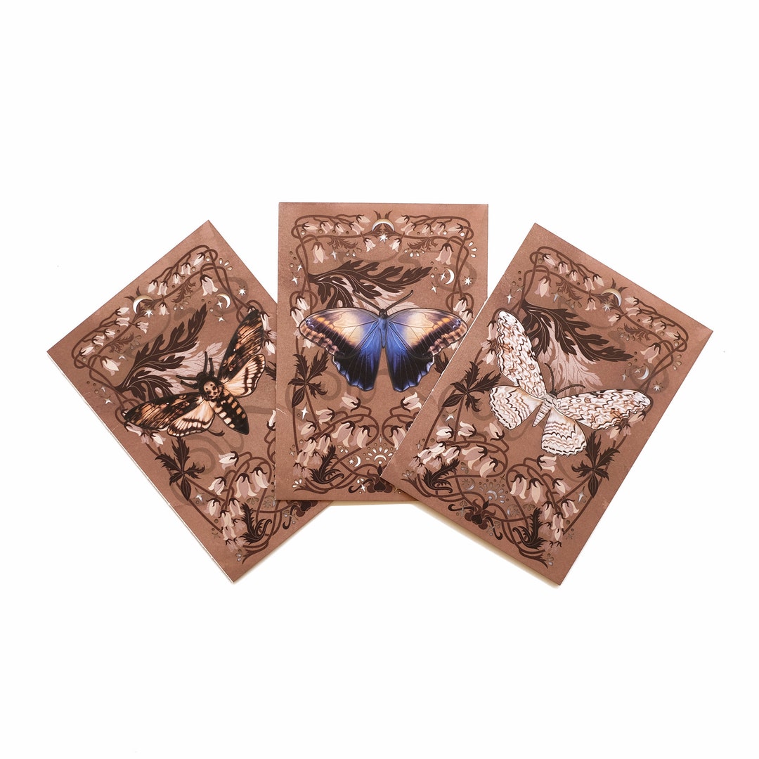 Spooky Moth 'pop-out' Greeting Cards - Set of 3 Blank Cards - Etsy