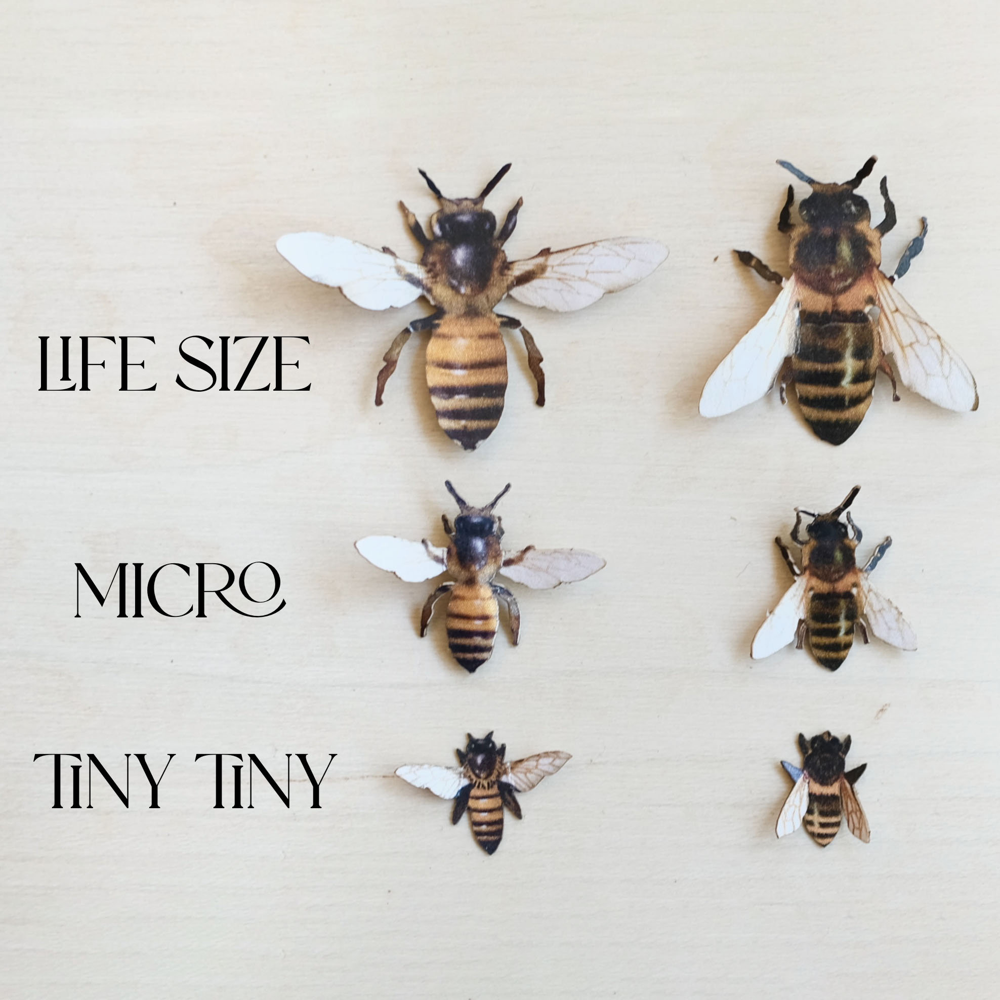 48 Tiny Paper Bees, Realistic Miniature Bumble Bee Cutouts - Etsy