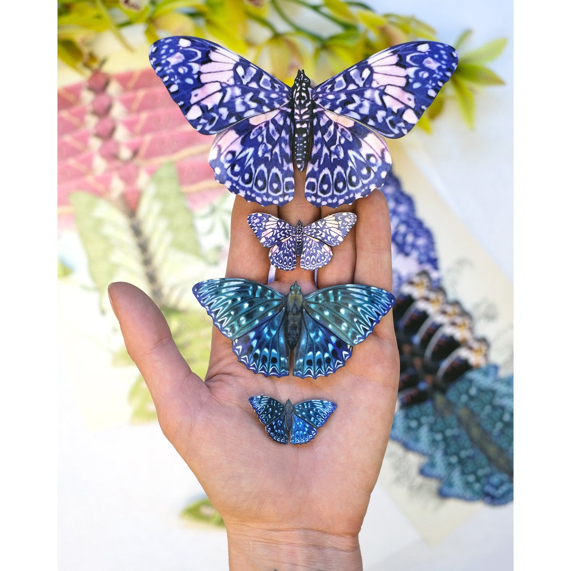 Realistic Paper Butterflies Double-sided Butterfly Paper-cut - Etsy