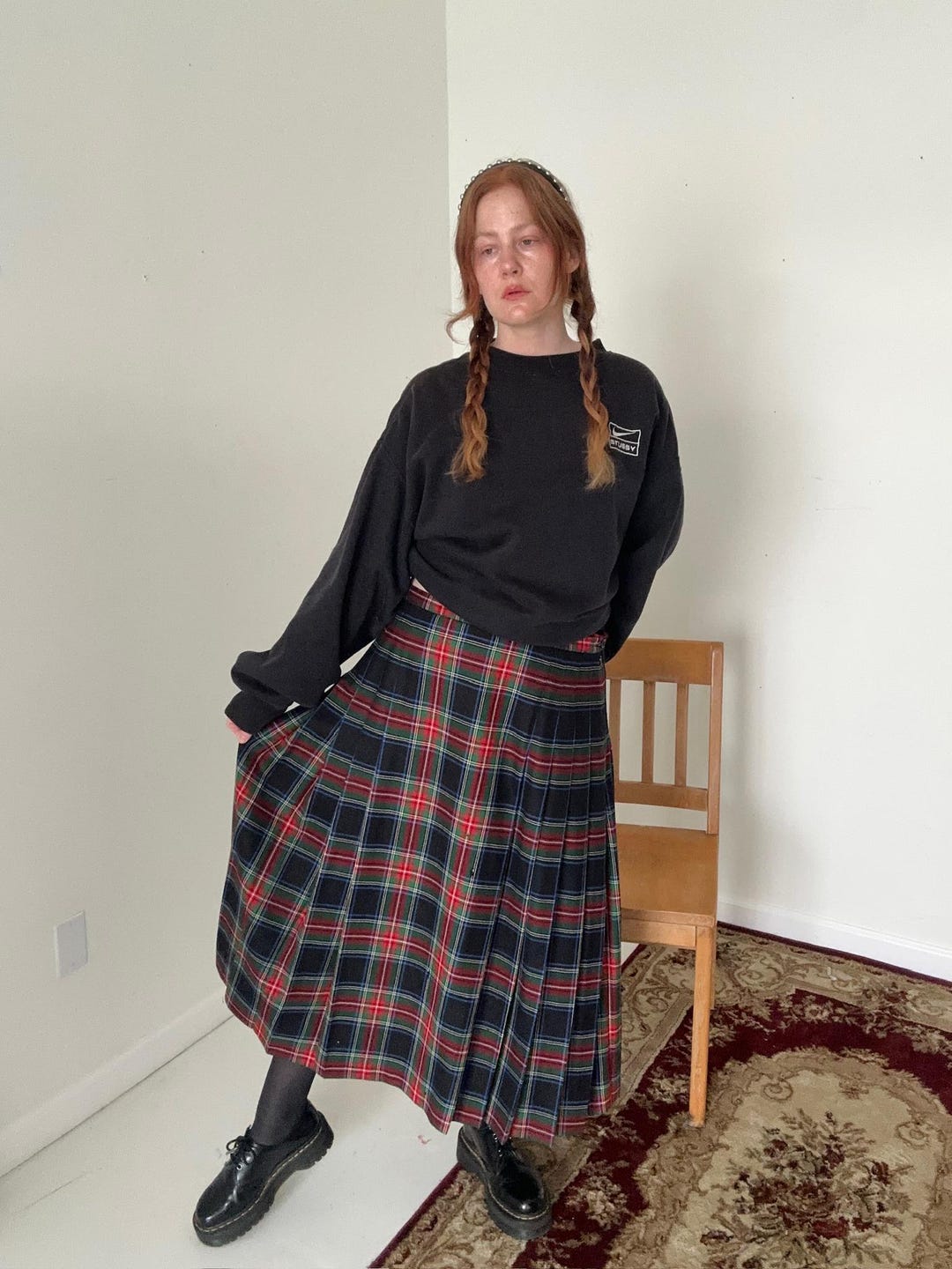 Early 2000s Wool Plaid Skirt - Etsy