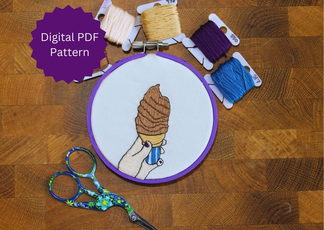 Ice Cream Cone PDF Guide, Ice Cream Cone Pattern, Summer Pattern, Ice ...