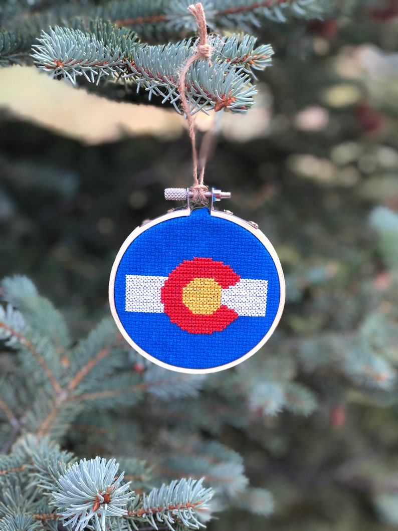Colorado Flag - Small Cross Stitch (ornament) - Etsy