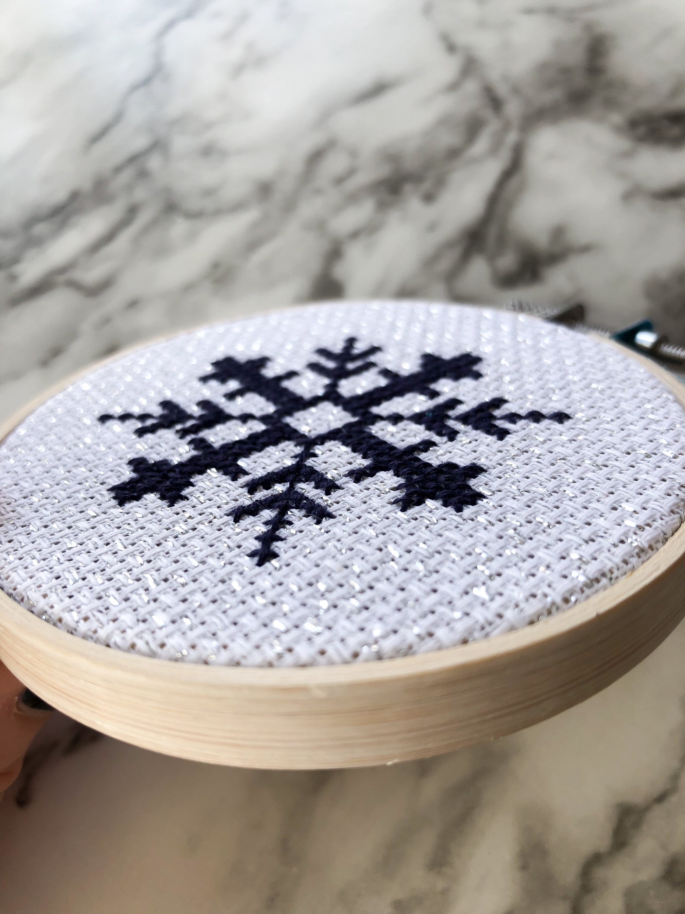 Snowflake Small Cross Stitch/ornament Pattern - Etsy