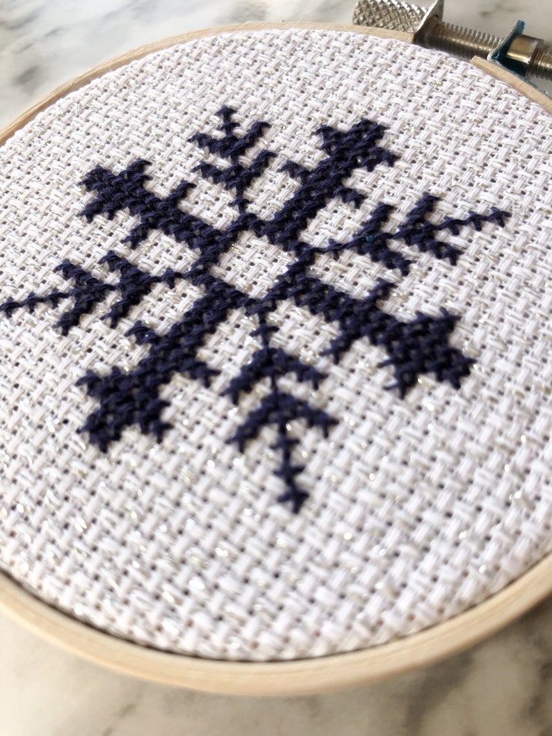 Snowflake Small Cross Stitch/ornament Pattern - Etsy