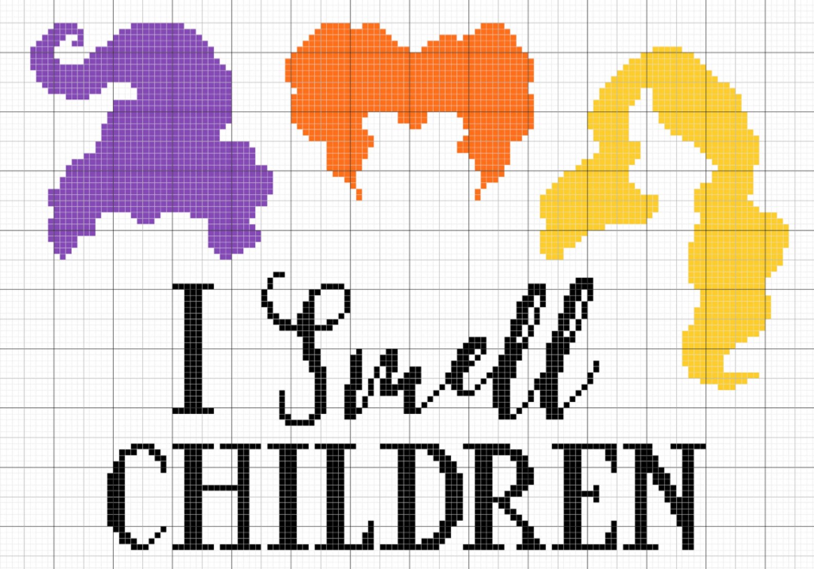 I Smell Children - Halloween Cross Stitch Pattern - Hocus Pocus - Etsy