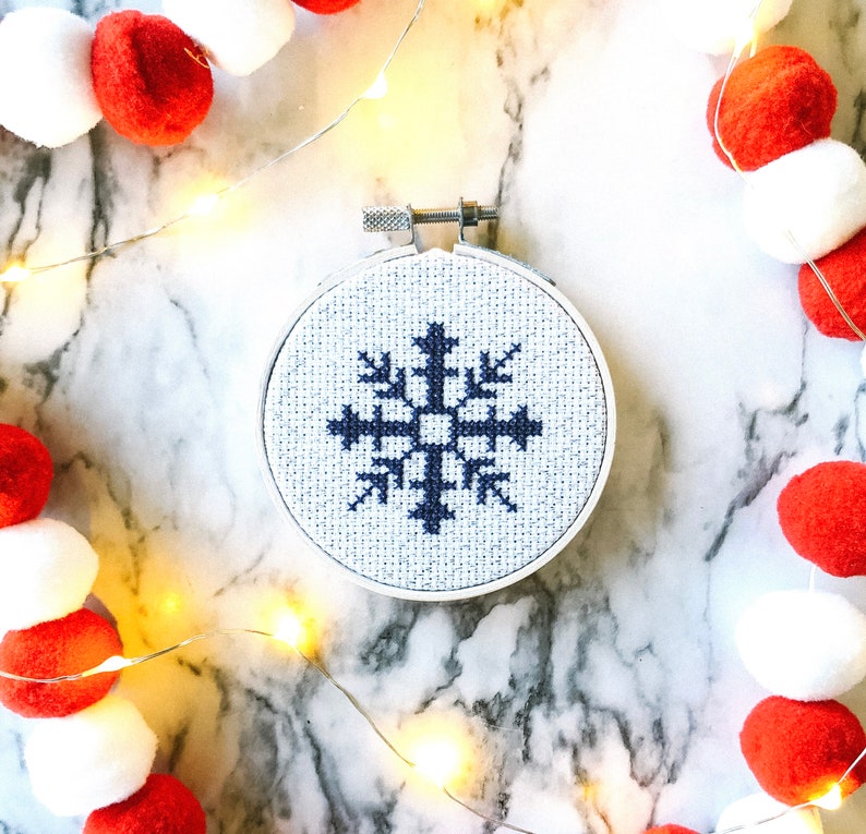 Snowflake Small Cross Stitch/ornament Pattern - Etsy