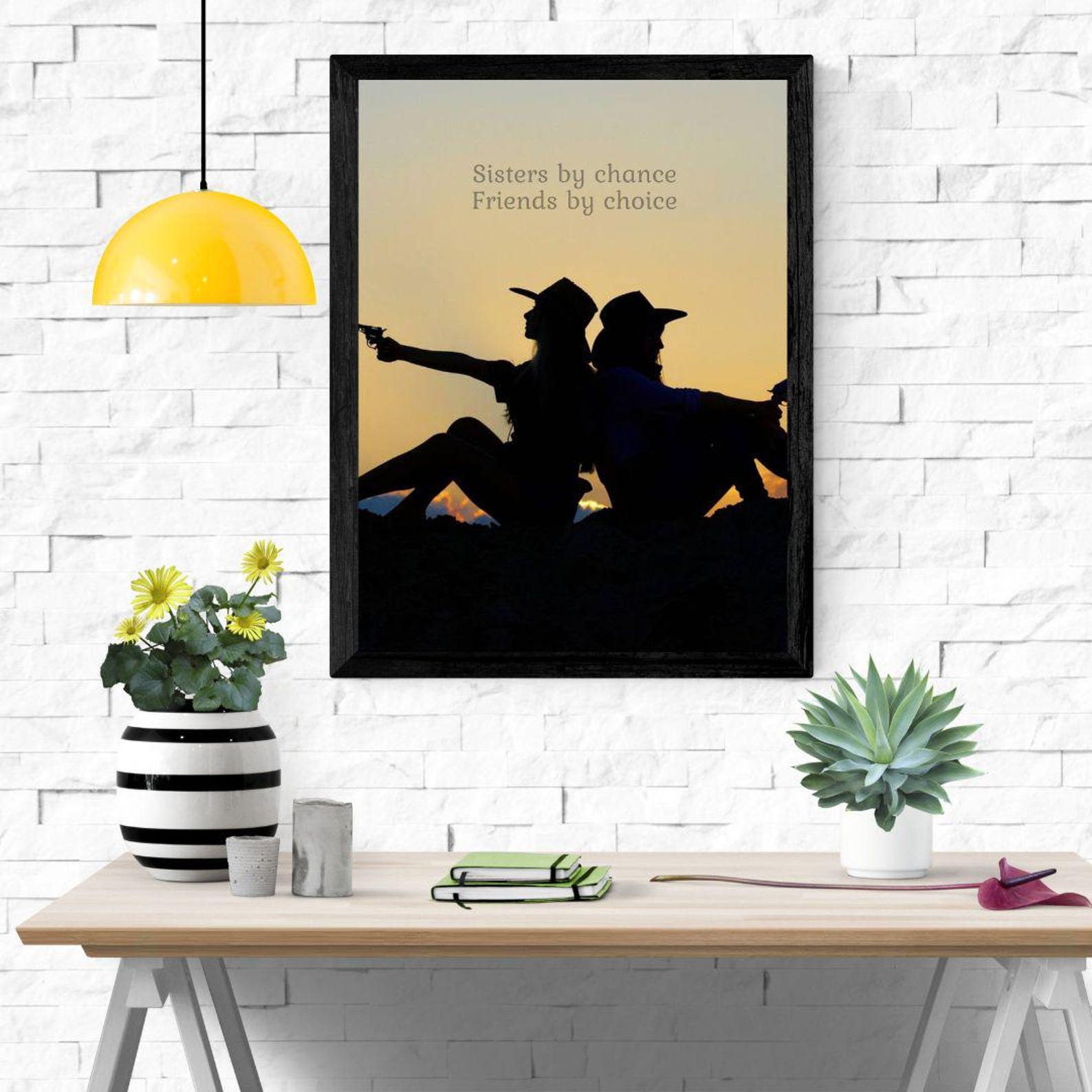 Sisters by Chance Friends by Choice Digital Download, Cowgirl Wall Art ...