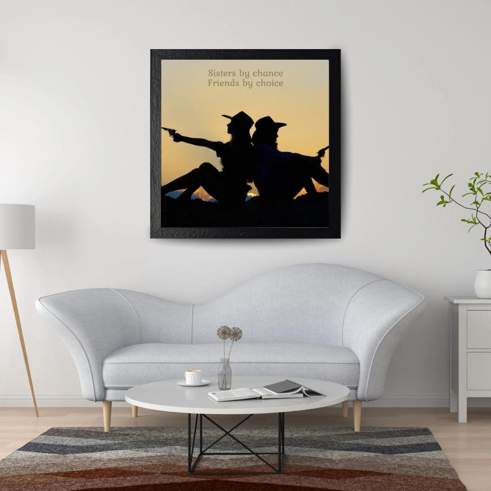 Sisters by Chance Friends by Choice Digital Download, Cowgirl Wall Art ...