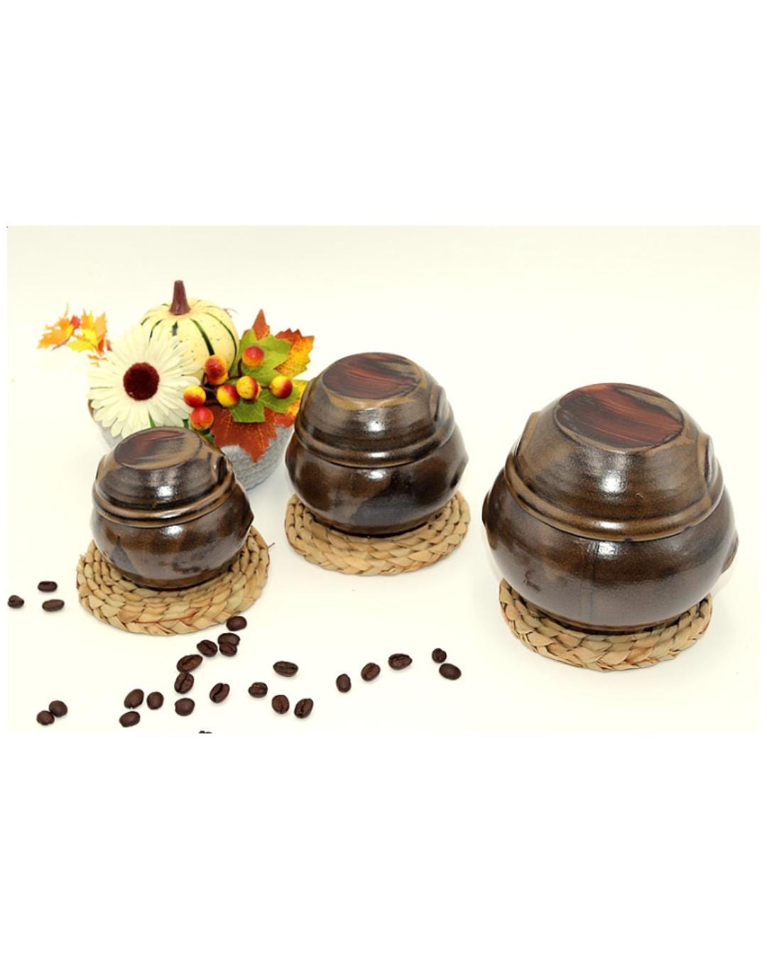 Korean Jabak Onggi – Egg-shaped Clay Pot With Vintage Lid, Kimchi ...