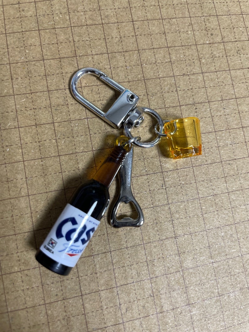 Korean Beer Keychain Cass Bottle, Beer Glass, & Opener /korea Beer ...