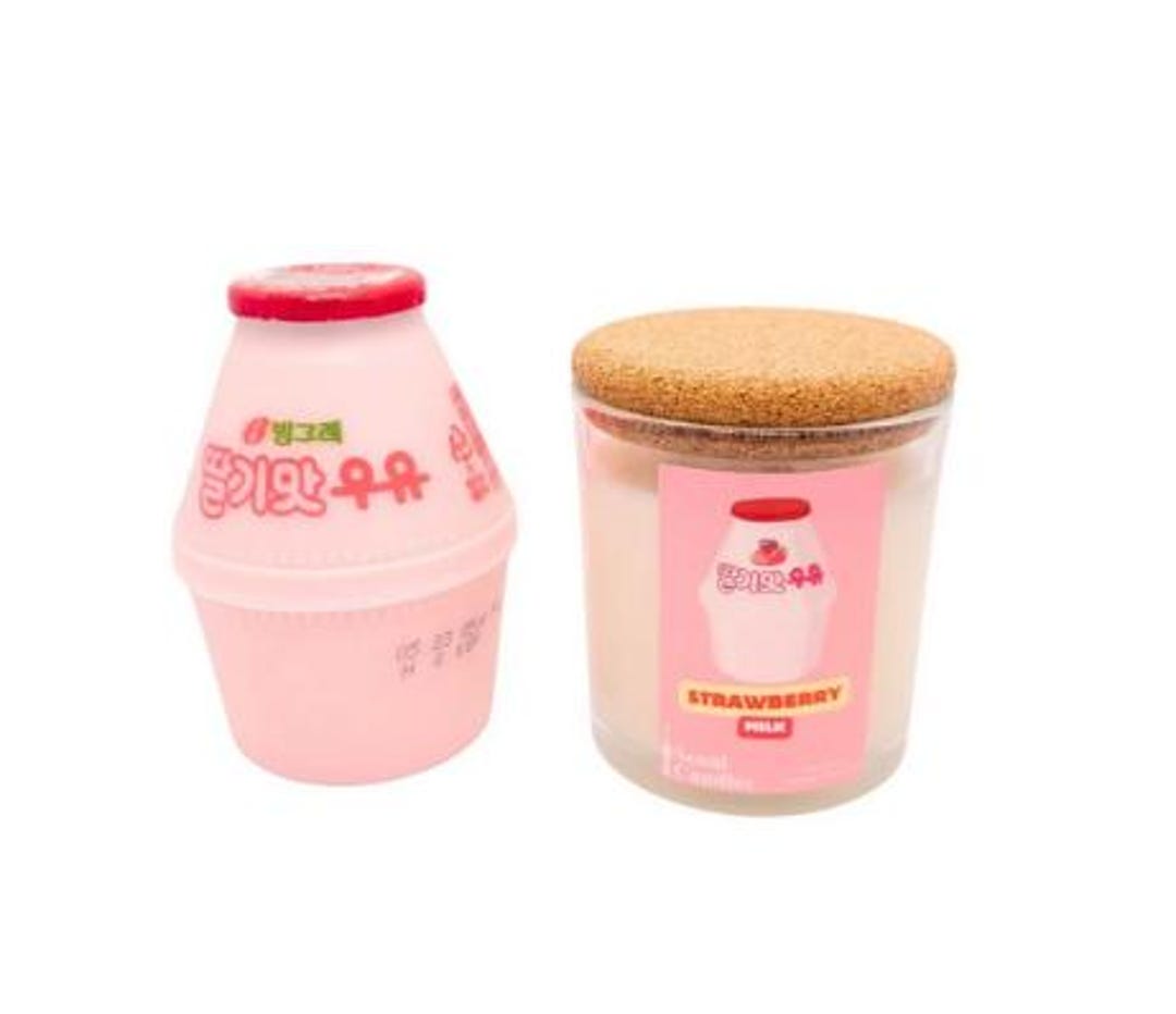 Korean Strawberry Milk Candle | Handmade Soy Wax Candle | Cute Korean ...