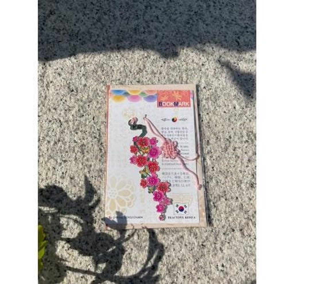 Korea Mugunghwa Bookmark / Gold Metal /bookworm Gifts /korea ...