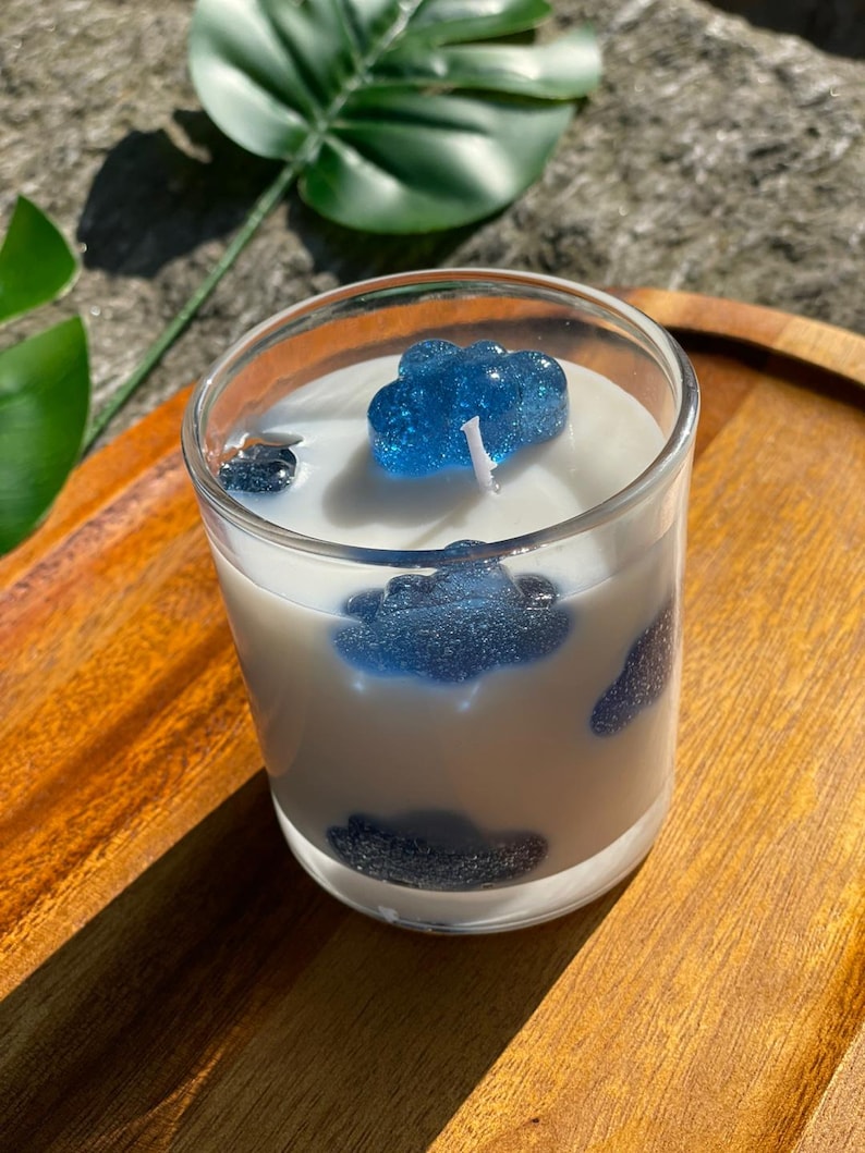 Cloud Candle | Gel Wax Candles | Gel Candle | Handmade Gift | Blue Sky ...