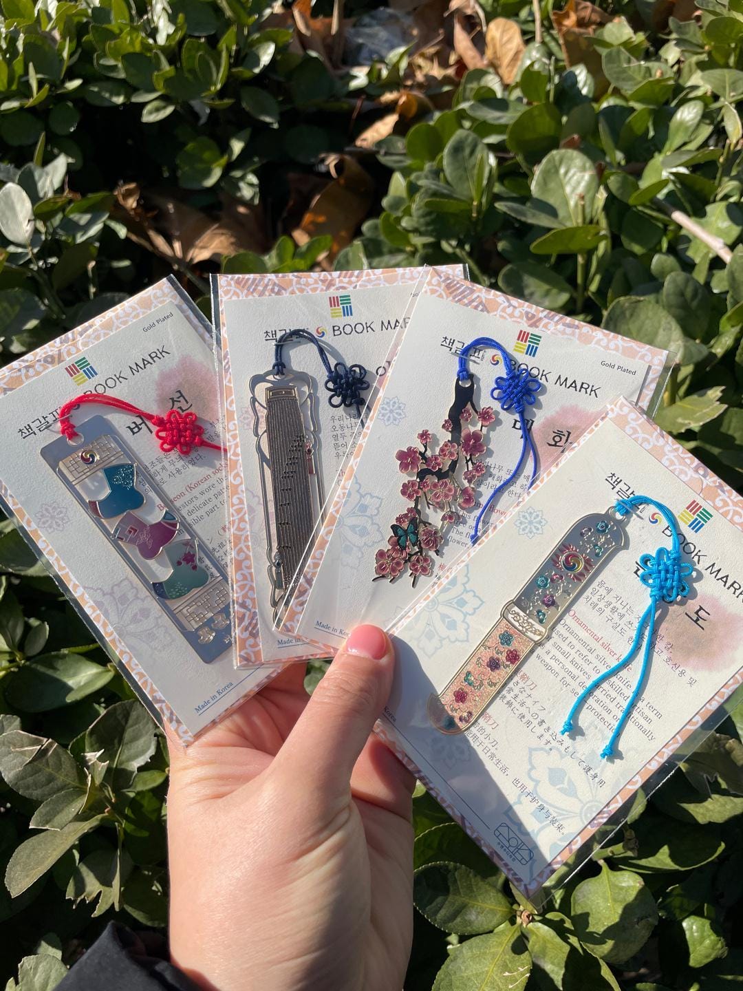 Korean Tradition Pattern Bookmarks/ Metal Bookmark /gold Color / Korean ...